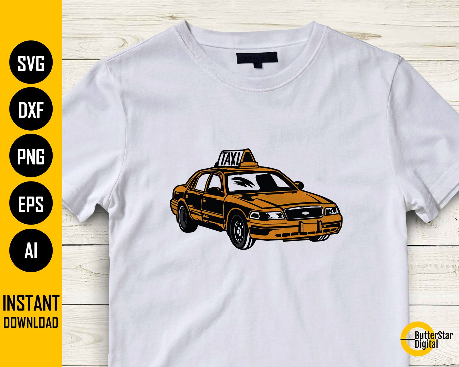 Taxi Cab SVG | Car SVG | Public Transportation Decal Vinyl Graphics ...