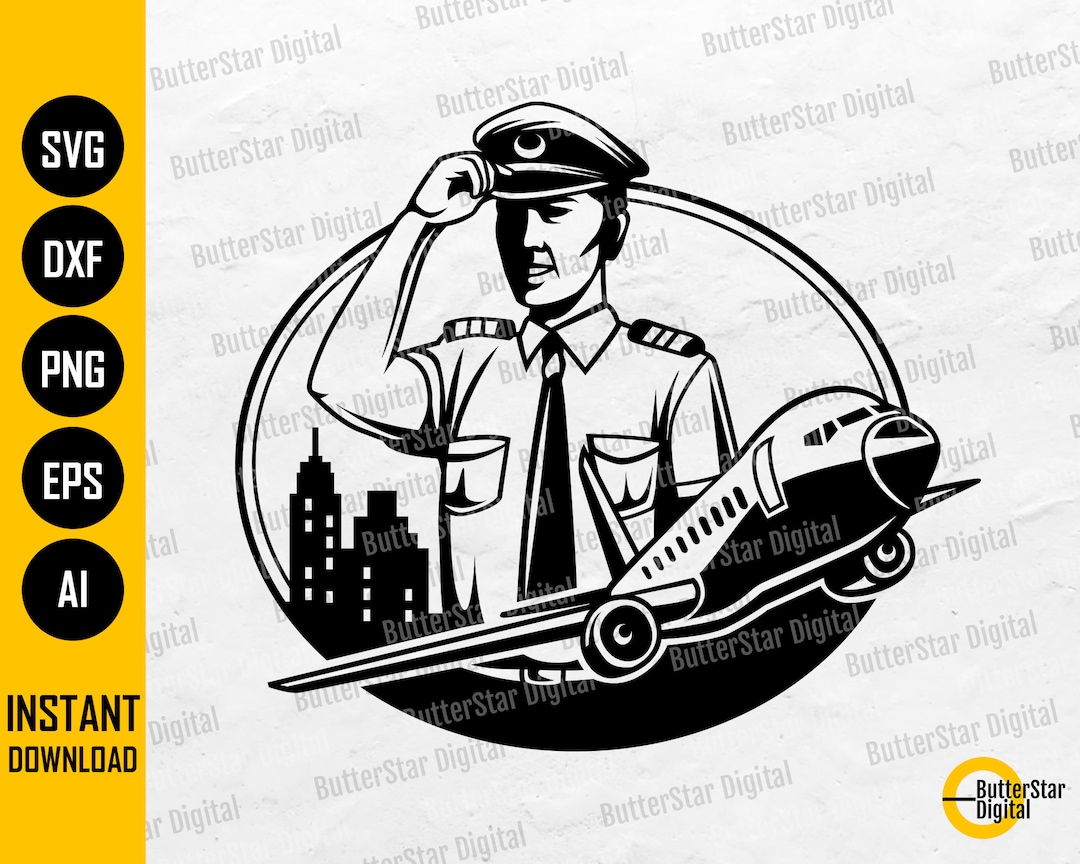 Airline Pilot SVG | Aviation T-shirt Decals Sticker Gift Graphics ...