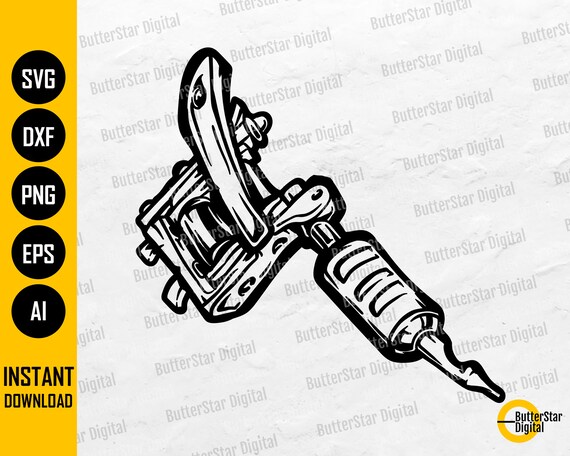 Tattoo Gun SVG Tattoo Artist Machine Tattooist Shop Studio - Etsy