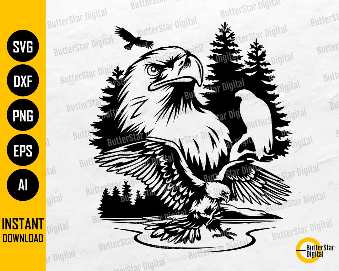 Eagle SVG | Flying Bird SVG | Forest Animal T-shirt Decal Graphics ...