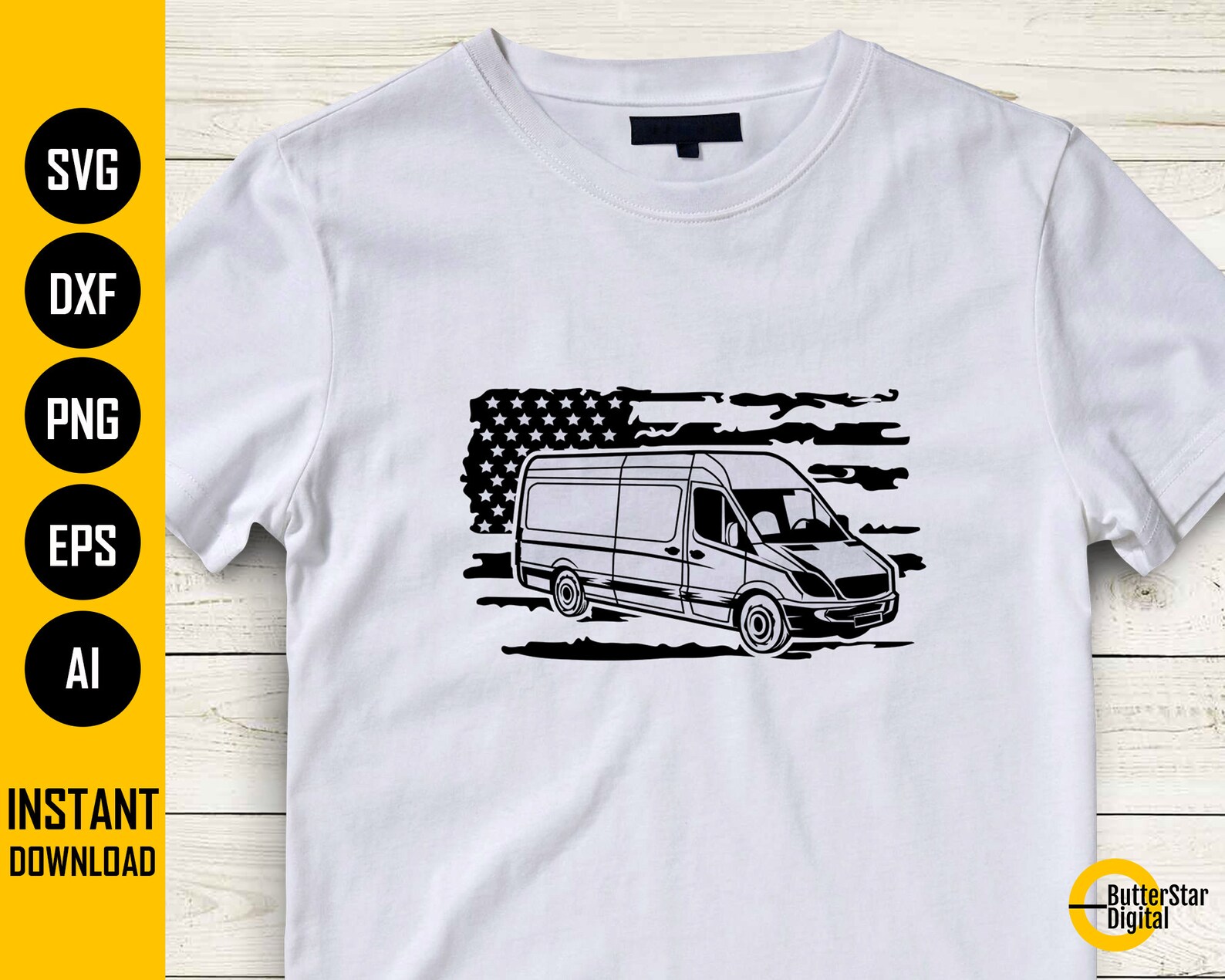 US Cargo Delivery Van SVG American Vehicle SVG Usa - Etsy