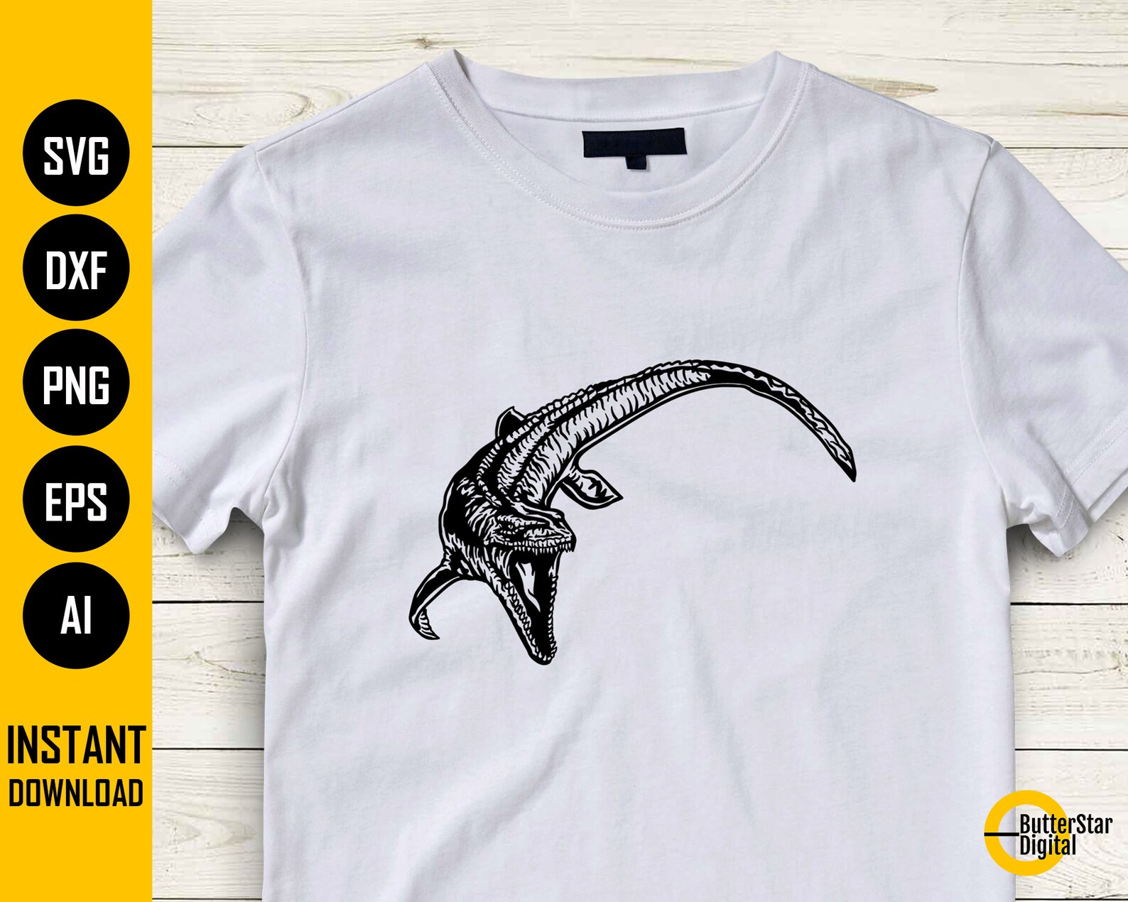 Mosasaurus SVG Water Dinosaur SVG Dino SVG Prehistoric | Etsy