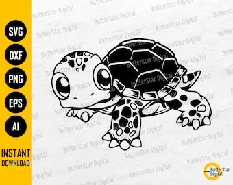 Cute Baby Tortoise Svg - Etsy