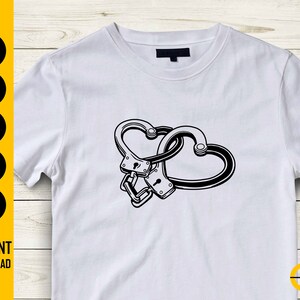 Heart Hand Cuffs SVG Love Handcuffs SVG Restraint Chains Secure Wrist ...