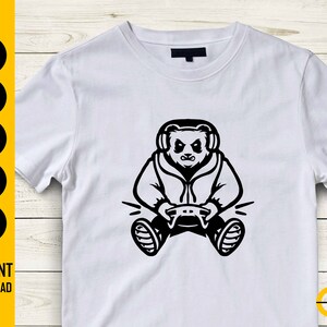 Gamer Panda SVG | Video Games SVG | Gaming T-shirt Decal Sticker Gift ...