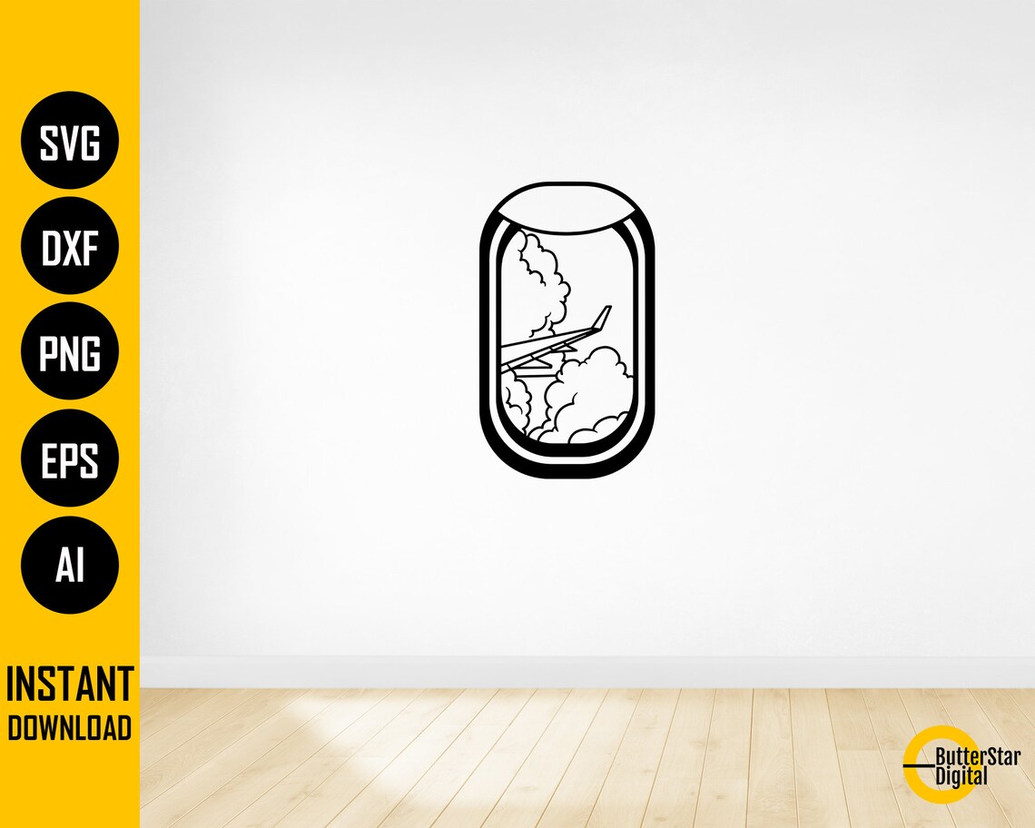 Plane Window SVG Airplane SVG World Travel Wall Decor - Etsy