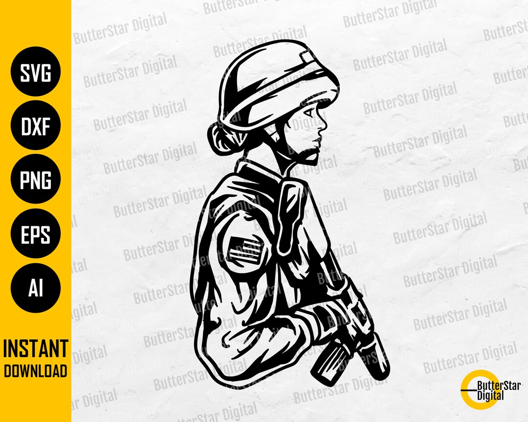 Woman Soldier SVG | US Military Svg | Army Shirt Graphics Illustration ...