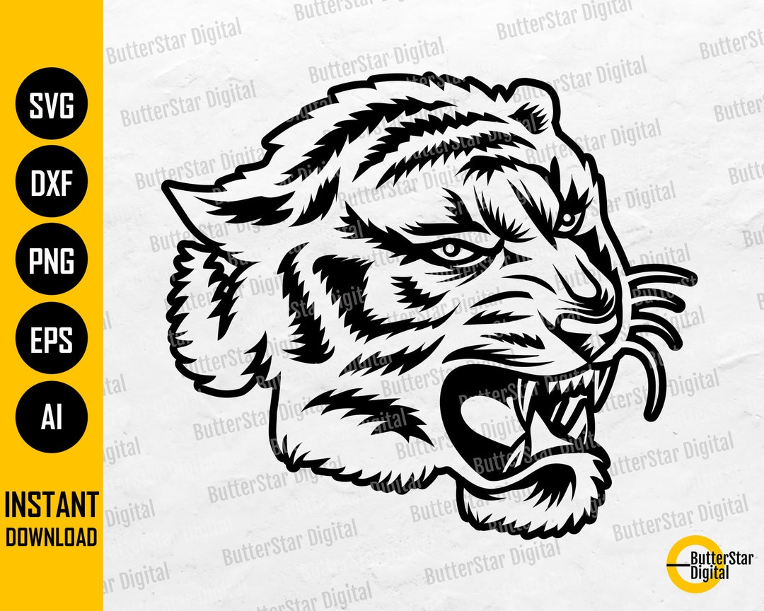 Tiger SVG | Wild Animal SVG | Jungle T-shirt Decal Stencil Graphics ...