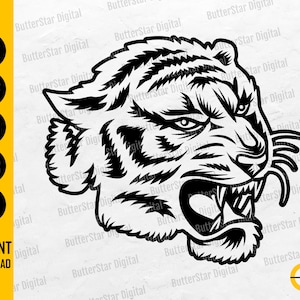 Tiger SVG | Wild Animal SVG | Jungle T-shirt Decal Stencil Graphics ...