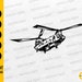 Chinook Helicopter SVG | Army Military Decal Sticker Graphics ...