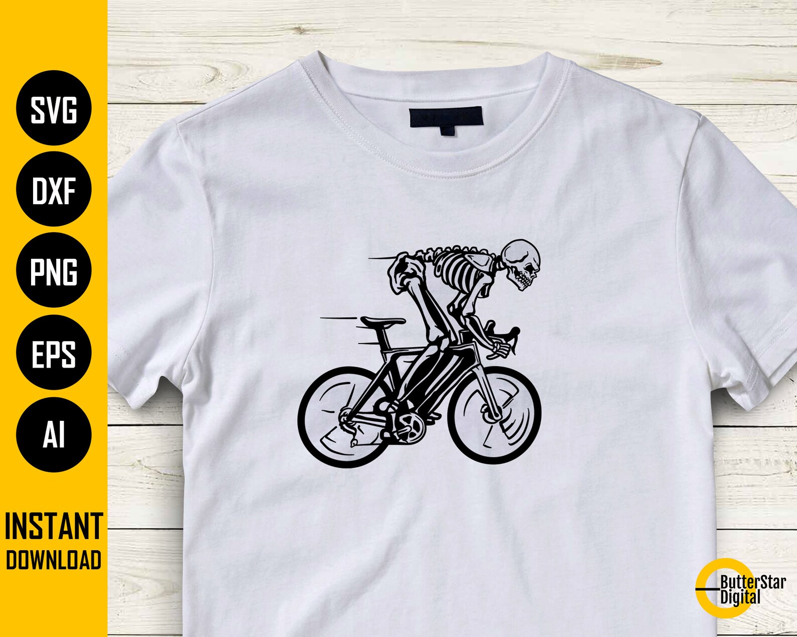 Skeleton Riding Bicycle SVG | Cycling SVG | Bike SVG | Racing Race ...