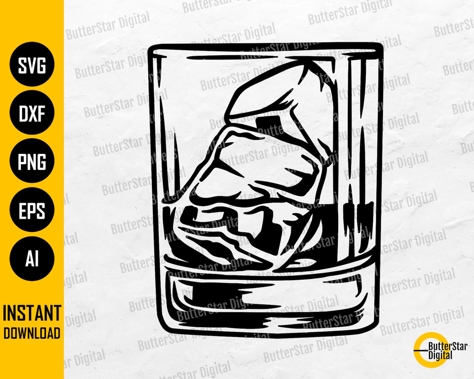 Hard Liquor on Ice SVG | Alcohol Bar Pub Club Shots Drink Drunk ...