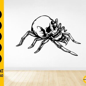 Spider Skull SVG | Gothic SVG | Skeleton SVG | Animal T-shirt Decal ...