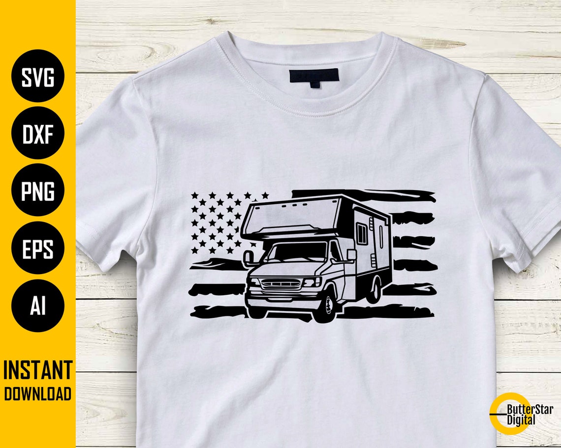 American RV Svg US Recreational Vehicle SVG Camp Decal - Etsy