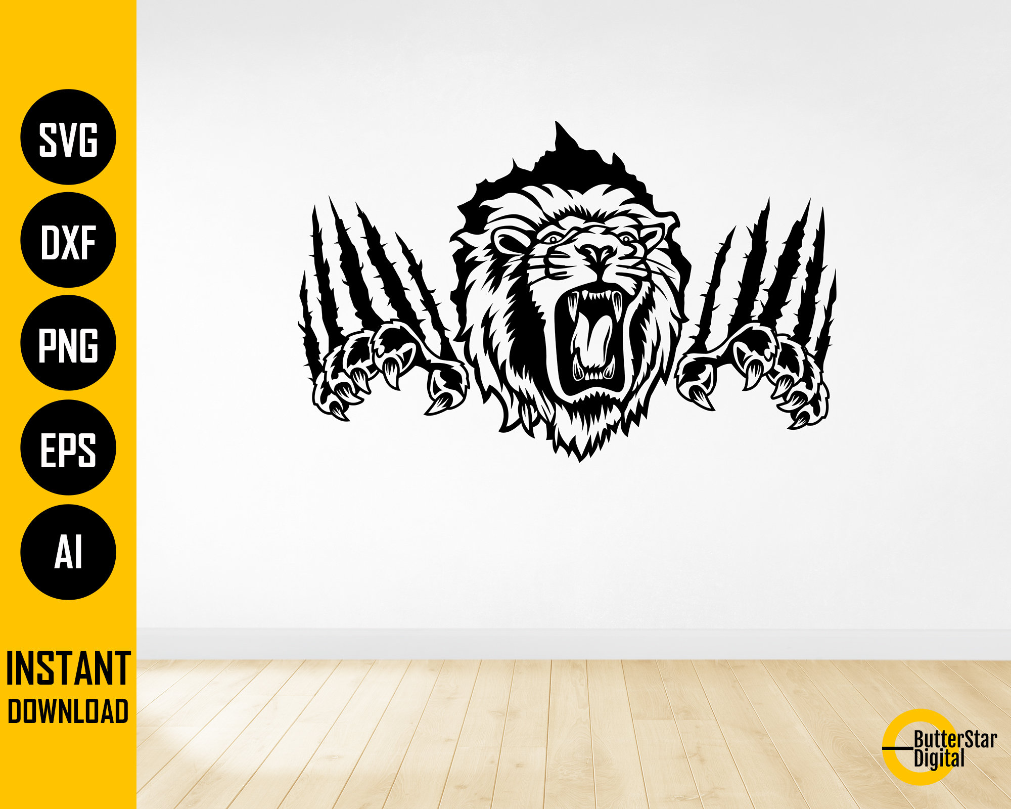 Garras de León Scratch SVG / African Safari SVG / Wild Animal Shirt ...