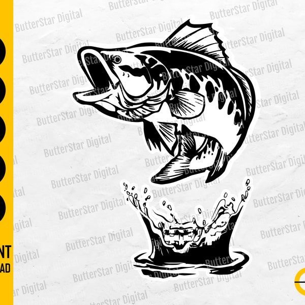 Bass Fish Svg - Etsy