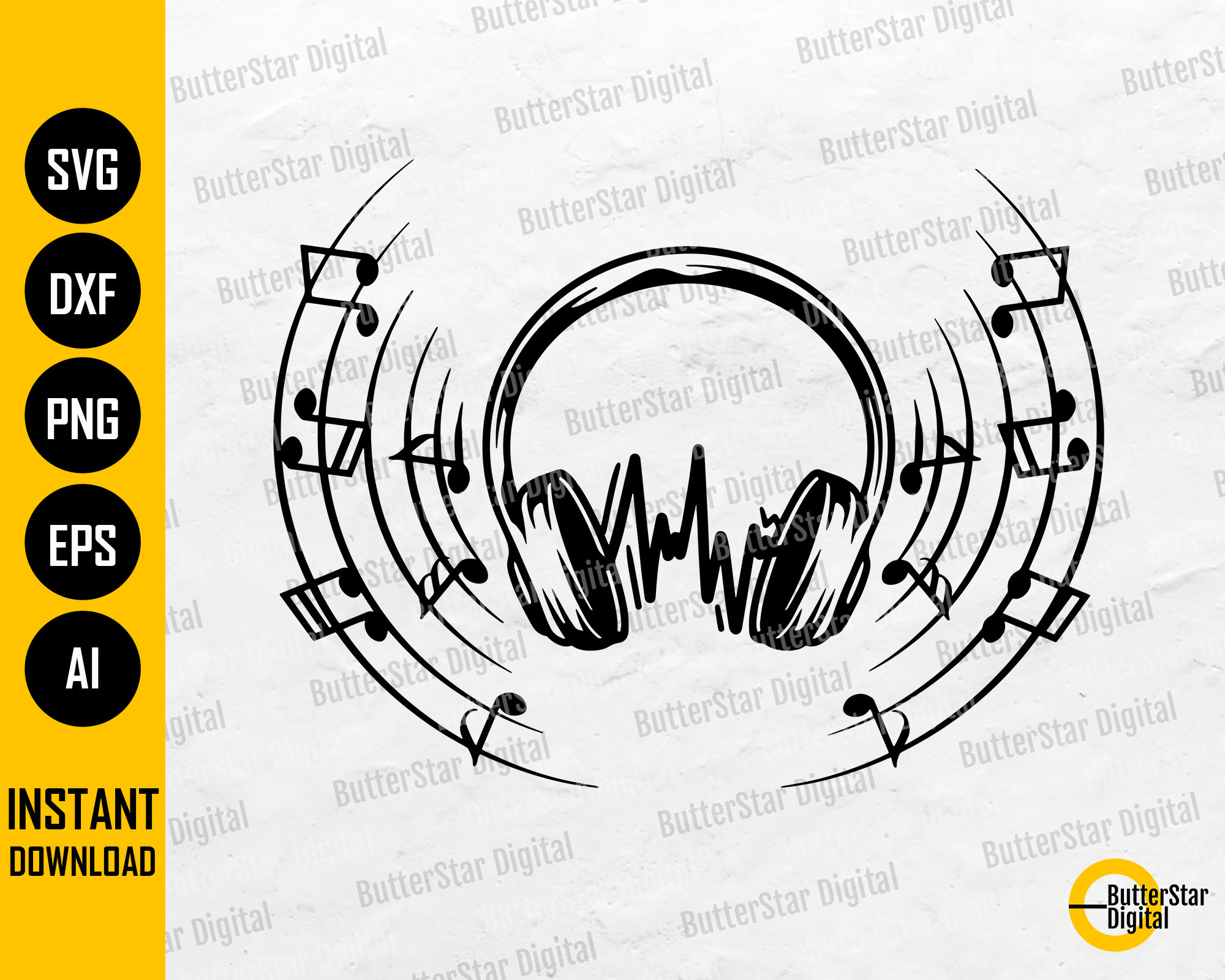 Headphones SVG | Music SVG | Loud Noise Tunes Volume Jam Sound ...