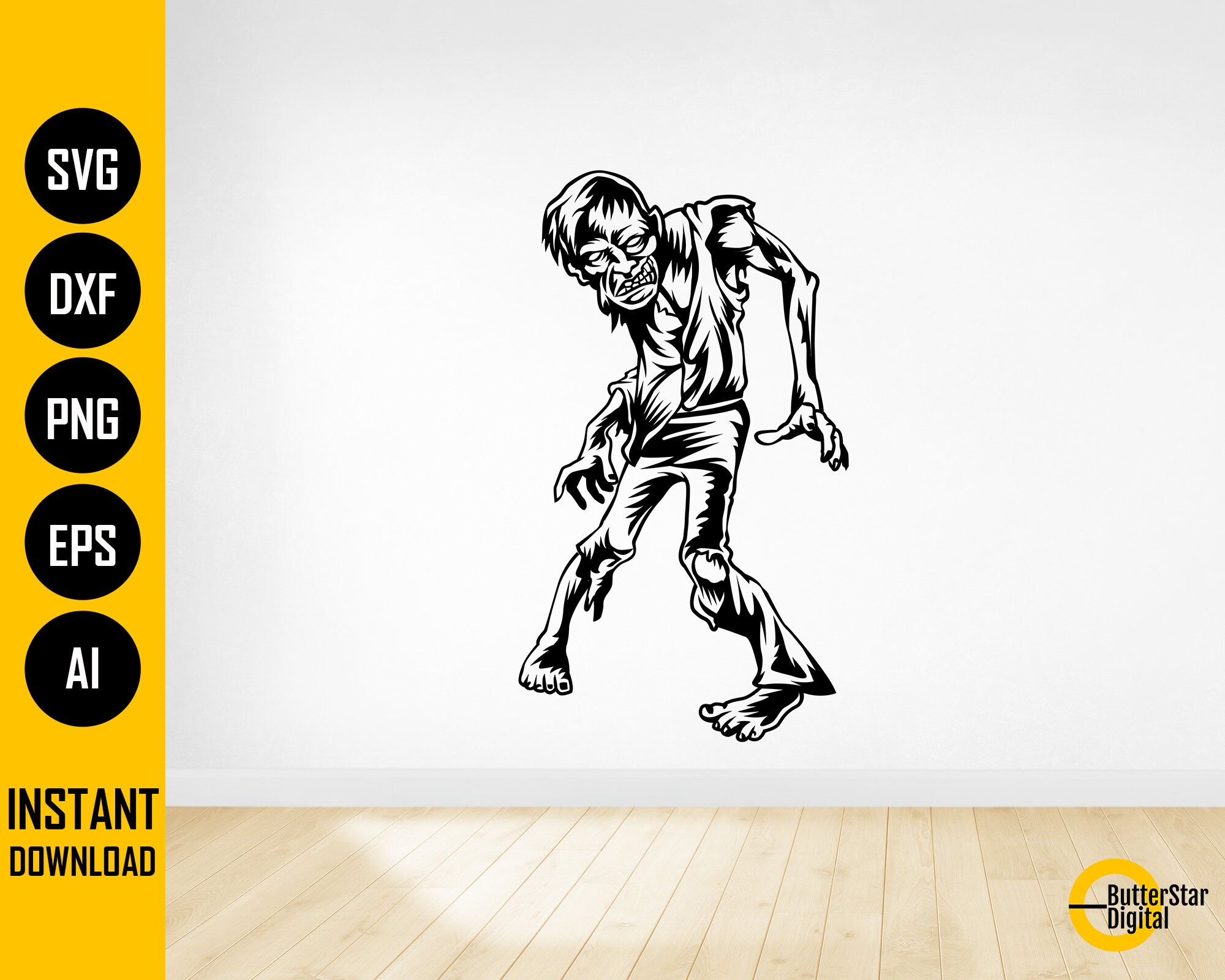 Walking Zombie SVG Horror Monster SVG Fun Halloween - Etsy