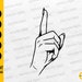 Woman's Index Finger SVG | Hush SVG | Pointing up Hand Gesture SVG ...