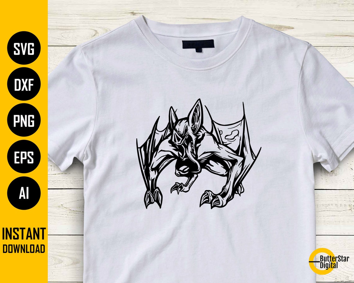Monster Bat SVG Vampire SVG Scary SVG Horror Svg | Etsy