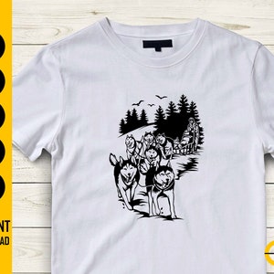 Sled Dogs SVG | Snow Mountains SVG | Pet Animal T-shirt Decal Graphic ...