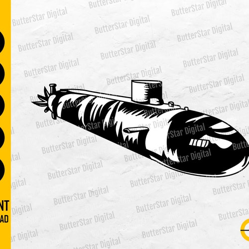 Submarine Dolphin SVG DXF EPS Cutting File - Etsy