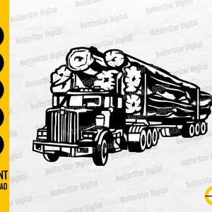 Log Truck SVG | Logging SVG | Lumberjack SVG | Trucker Svg | Truck ...