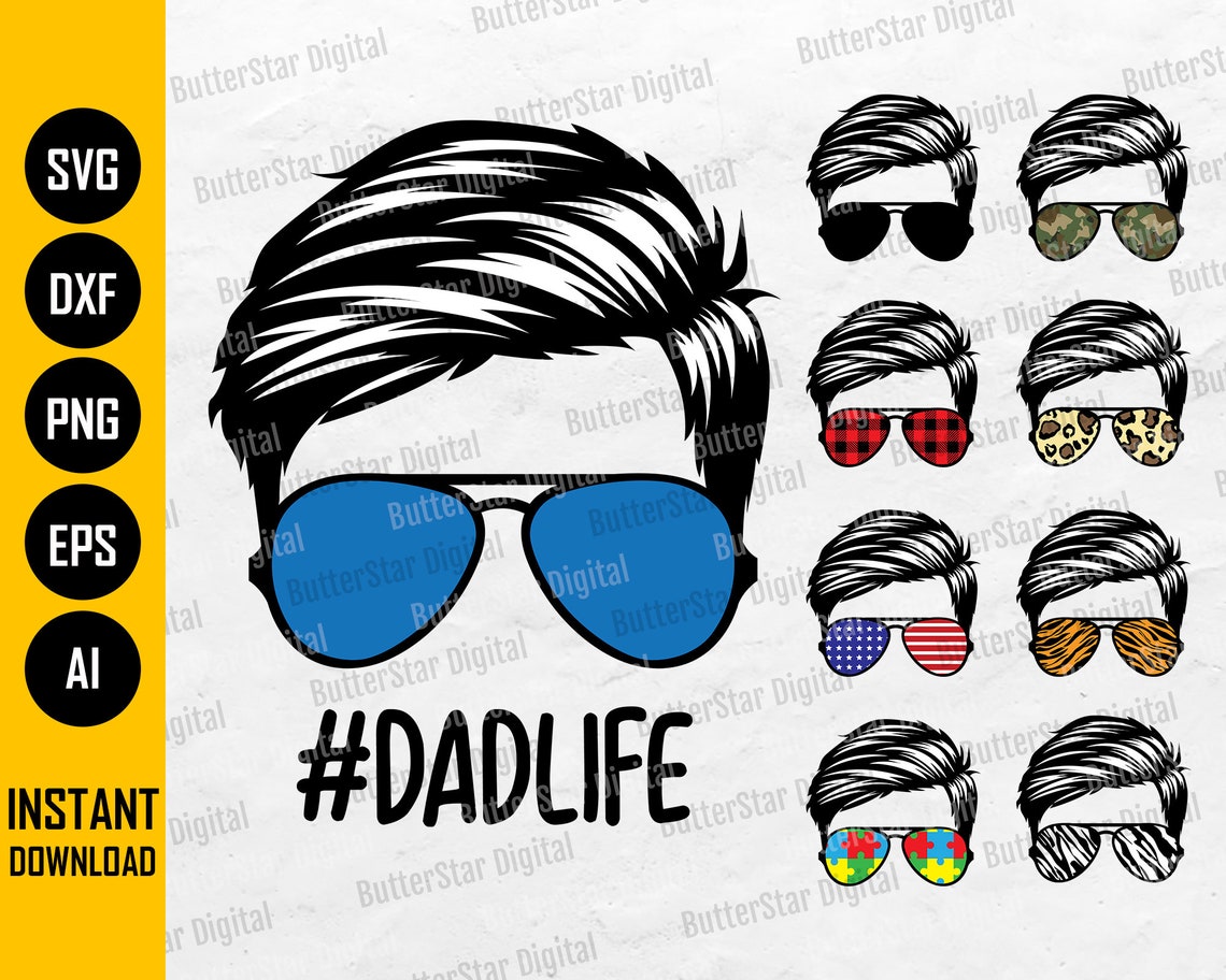 Dad Life Bundle SVG | Dadlife SVG | Dad T-shirt Tee Vinyl Decal Gift ...