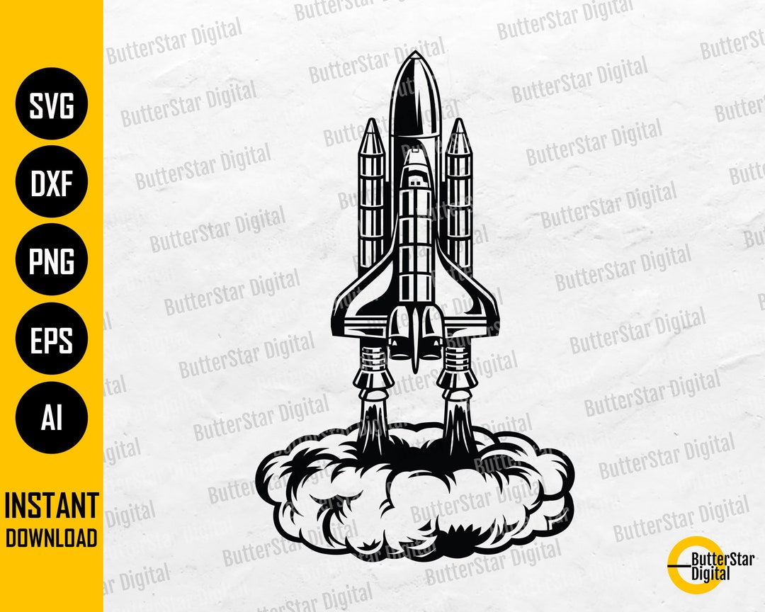 Space Shuttle Launch SVG | Rocket SVG | Astronomy T-shirt Decals ...