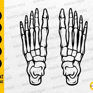 Skeleton Feet SVG | Bones Tattoo Decal T-shirt Sticker Art Graphics ...