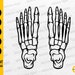 Skeleton Feet SVG | Bones Tattoo Decal T-shirt Sticker Art Graphics ...