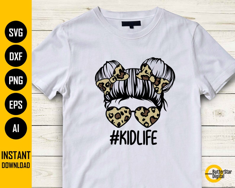 Dad Life Kid Life SVG Dadlife Svg Leopard Print - Etsy