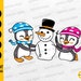 Penguins Build Snowman SVG | Cute Winter SVG | Animal Shirt Gift Decal ...