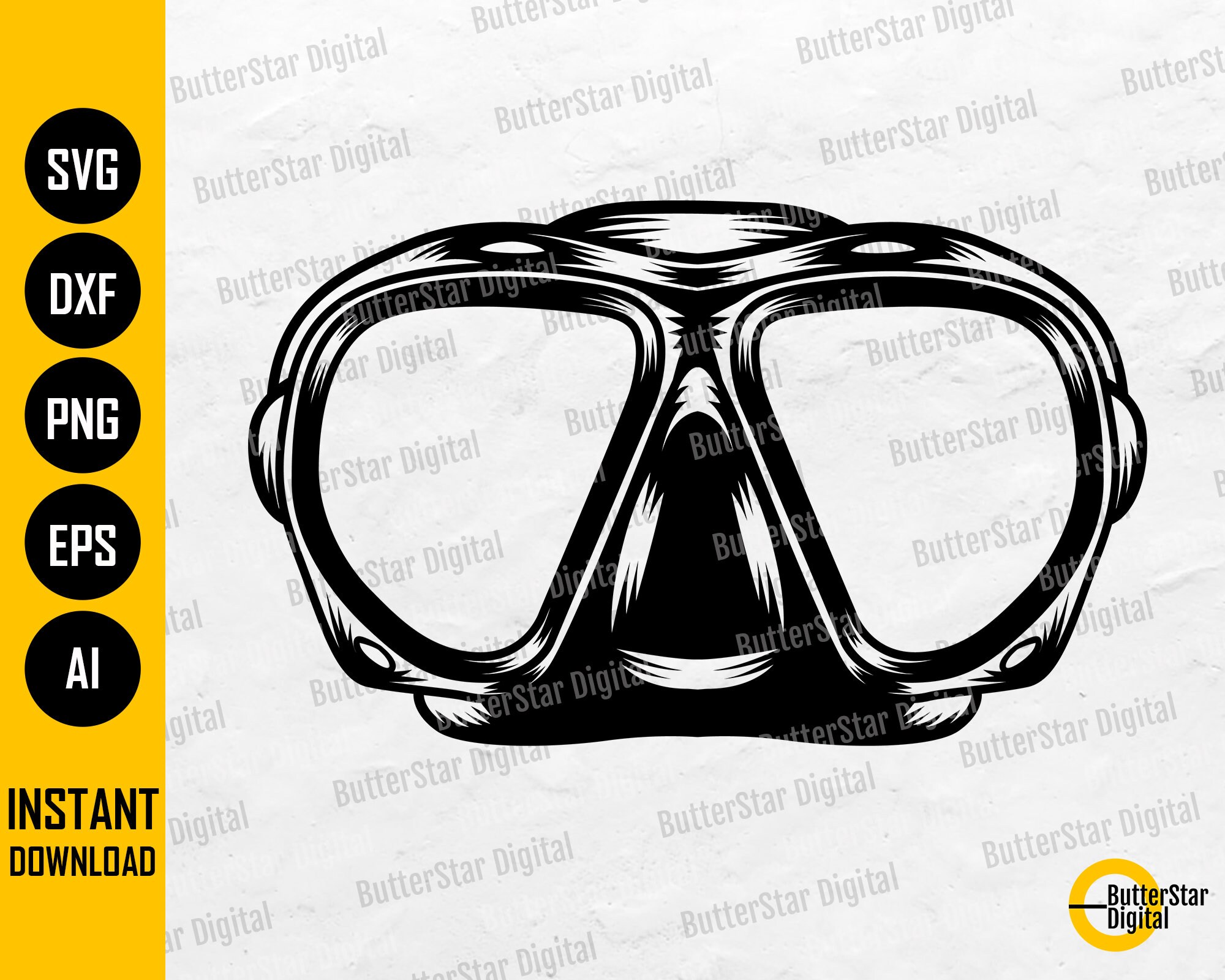 Diver Mask SVG Scuba SVG Freedive Svg Deep Sea Water - Etsy