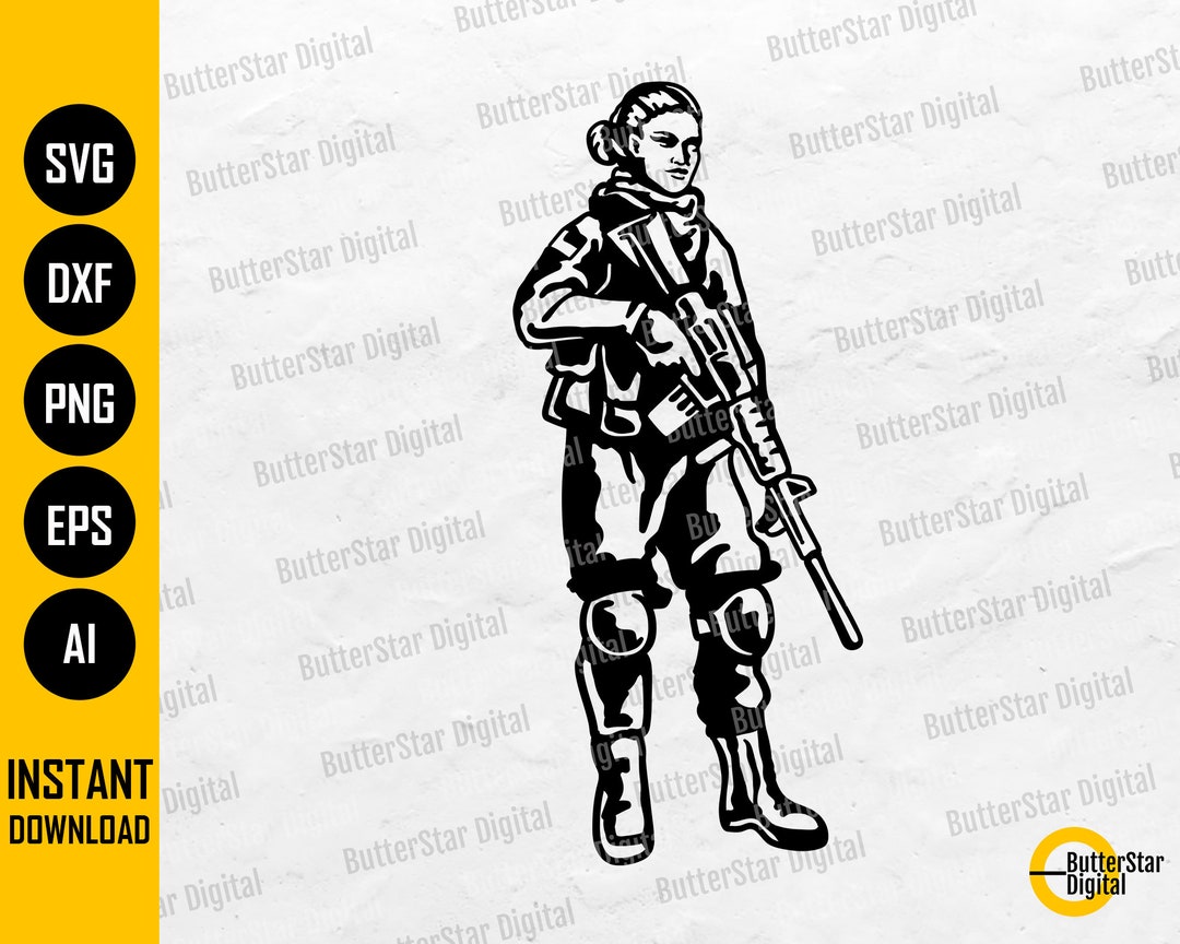 Woman Soldier SVG | US Military Svg | Army Shirt Graphics Illustration ...