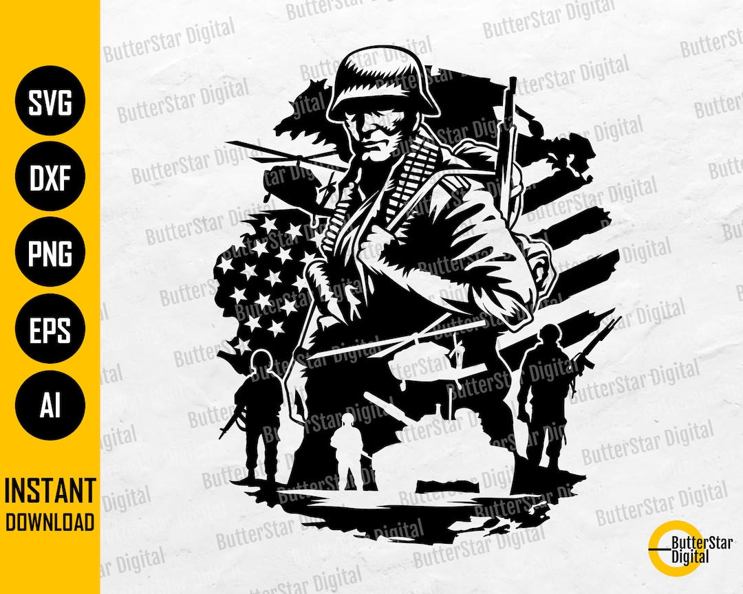 American Troops SVG | US Soldier Svg | United States Military Svg | War ...