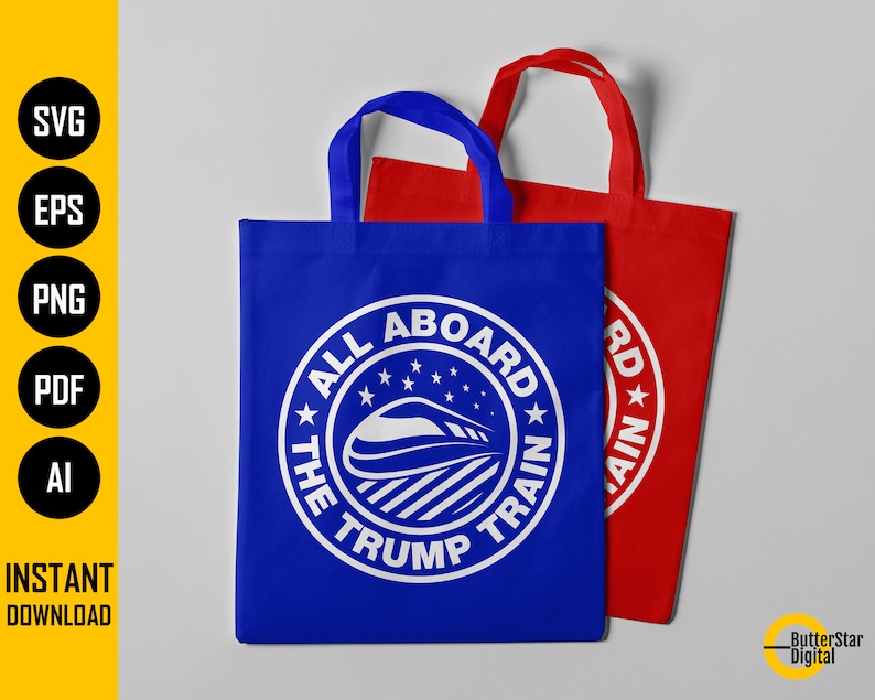 All Aboard Trump Train SVG Donald Trump Shirt Sign Sticker - Etsy