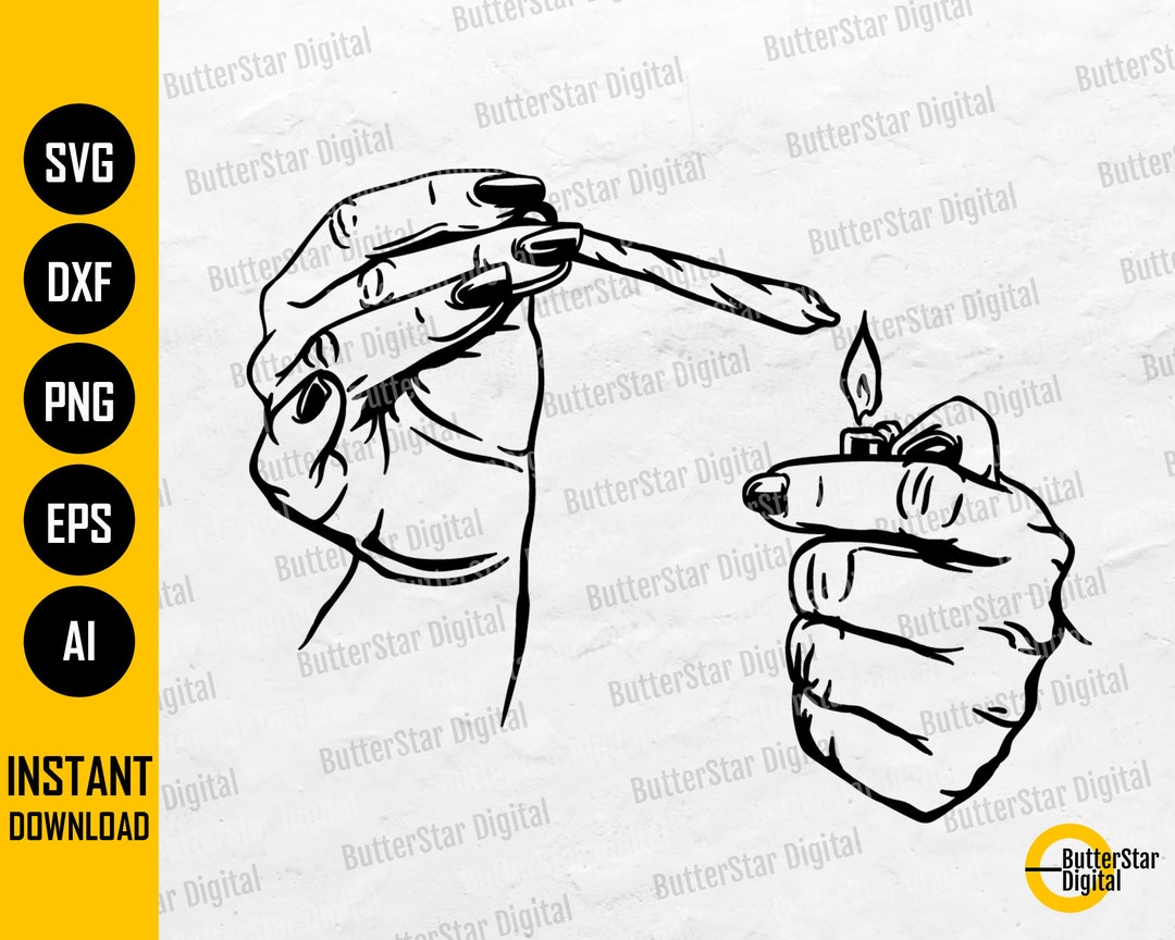 Girl Light A Joint SVG Lighting Weed Blunt SVG Spliff SVG 420 Hemp Dope ...