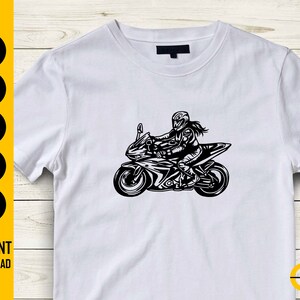 Lady Biker SVG | Super Bike SVG | Sports Riding Rider Road Motorbike ...