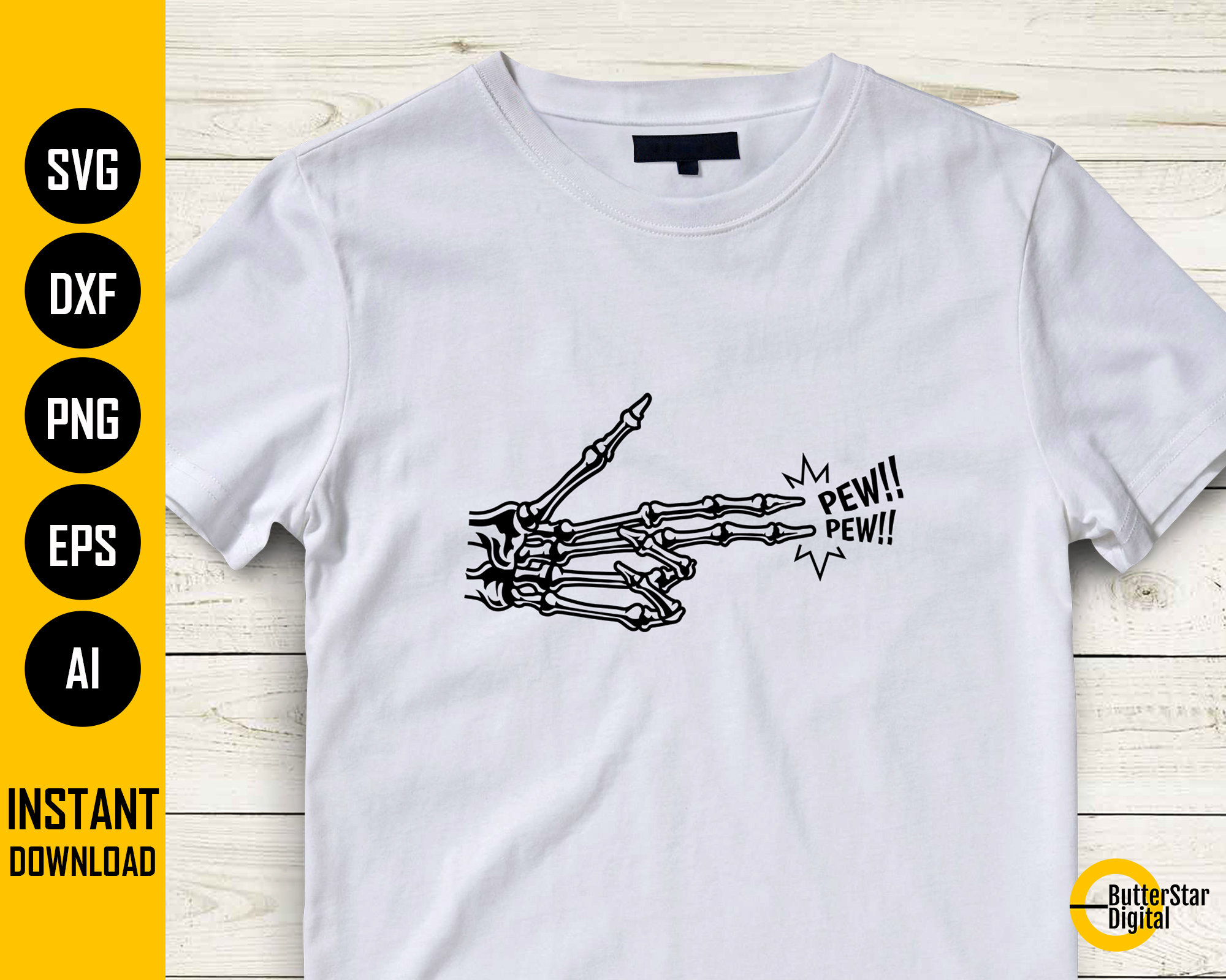 Skeleton Finger Gun SVG Pew Pew SVG Hand Sign Gesture - Etsy Canada