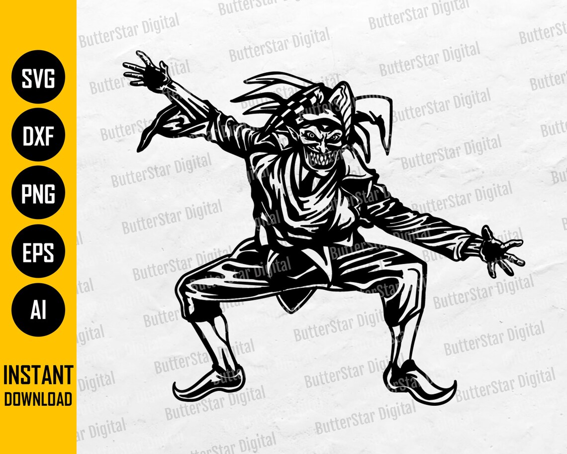 Evil Jester SVG Circus SVG Clown SVG Horror Svg Cricut - Etsy