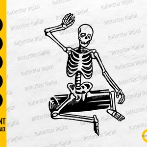 Skeleton Sitting on A Log SVG | Woodsman SVG | Lumberjack SVG | Cricut ...
