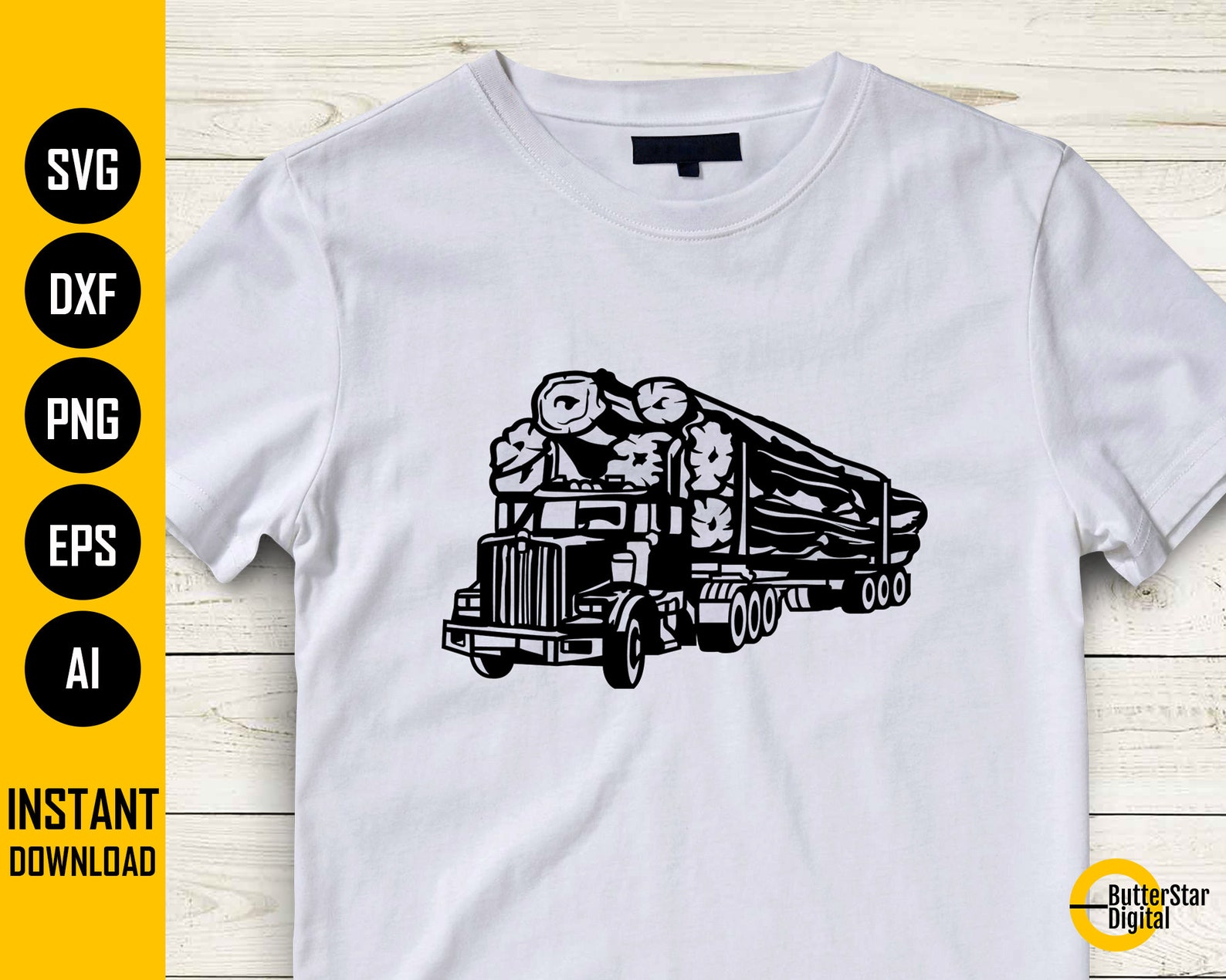 Log Truck SVG Logging SVG Lumberjack SVG Trucker Svg | Etsy