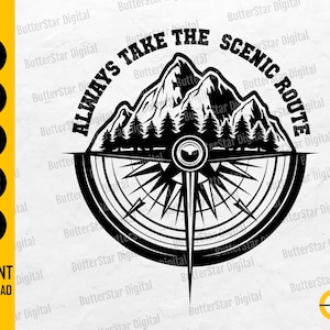 Always Take the Scenic Route SVG | Adventure T-shirt Decal Sticker ...