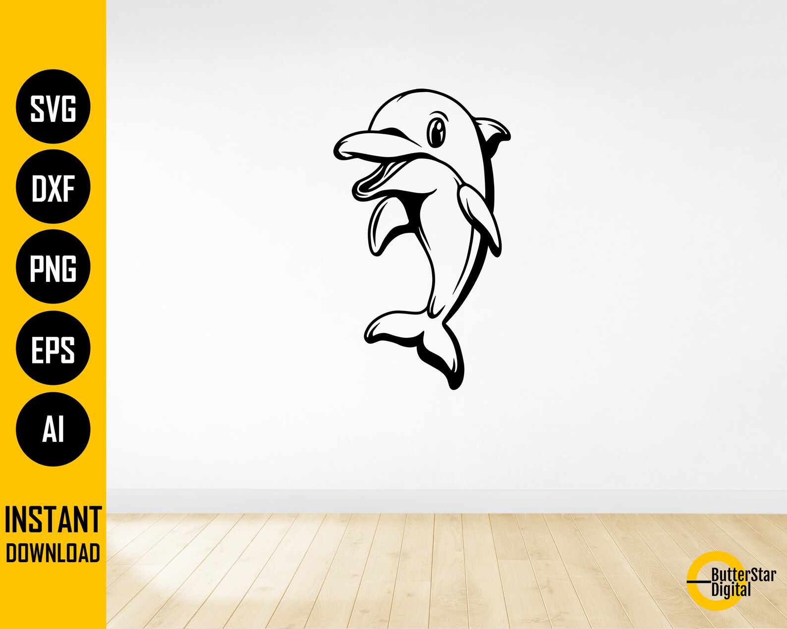 Cute Baby Dolphin SVG | Swim Water Summer Island Dive Sea Ocean Waves ...