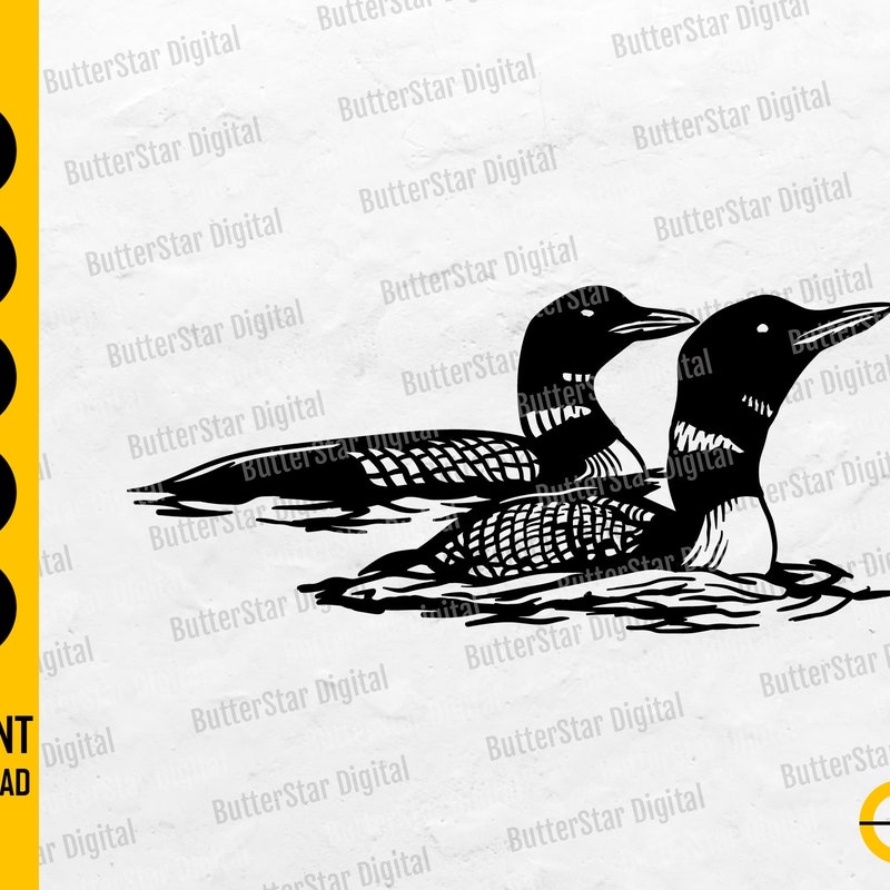 Loon Clip Art - Etsy