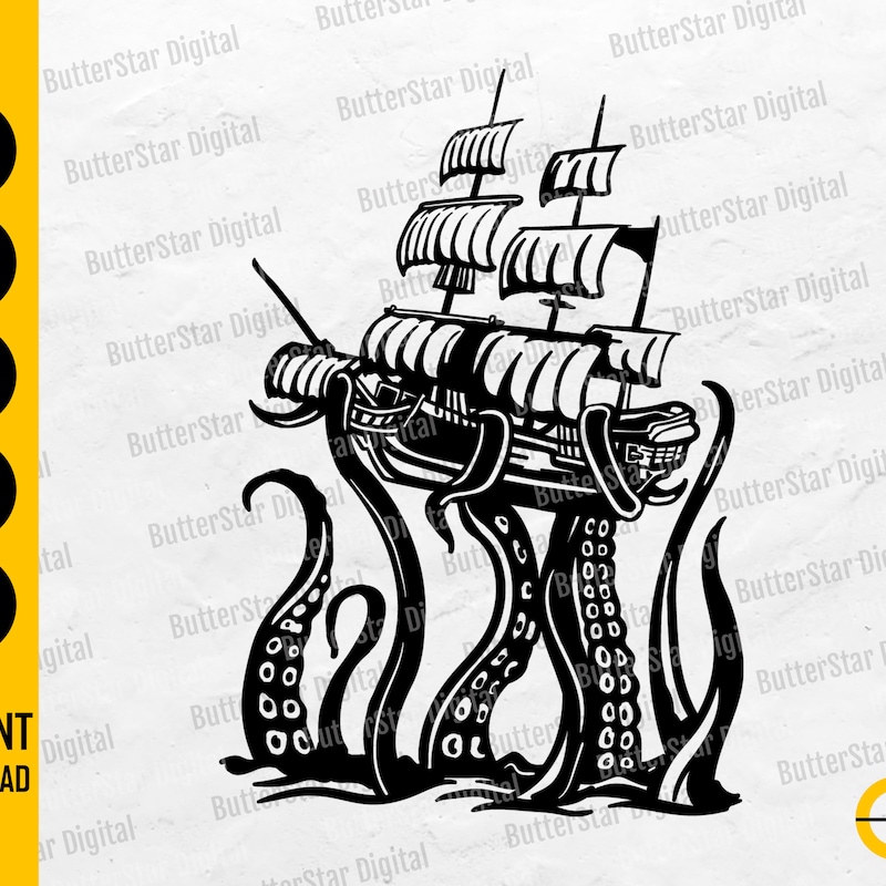 Kraken Svg - Etsy