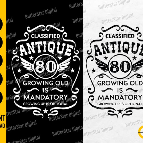 80th Birthday SVG Limited Edition Aged to Perfection - Etsy