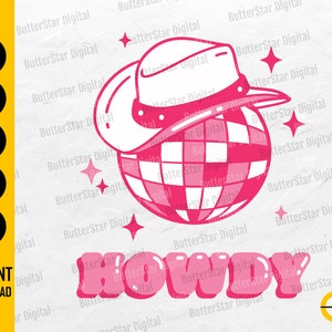 Disco Cowgirl SVG | Howdy PNG | Western SVG | Cricut Cutfile Silhouette ...
