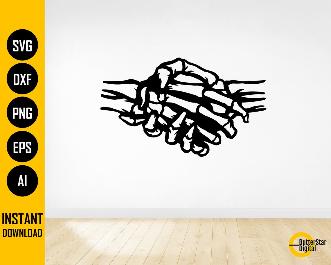 Skeleton Handshake SVG Shake Hands SVG Gothic T-shirt - Etsy